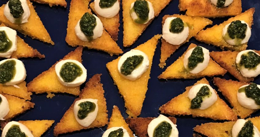 The Year in Appetizers – Polenta Triangles with Fresh Mozzarella and ...